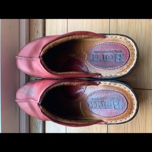 Born | Shoes | Born Red Leather Clogsmules | Poshmark